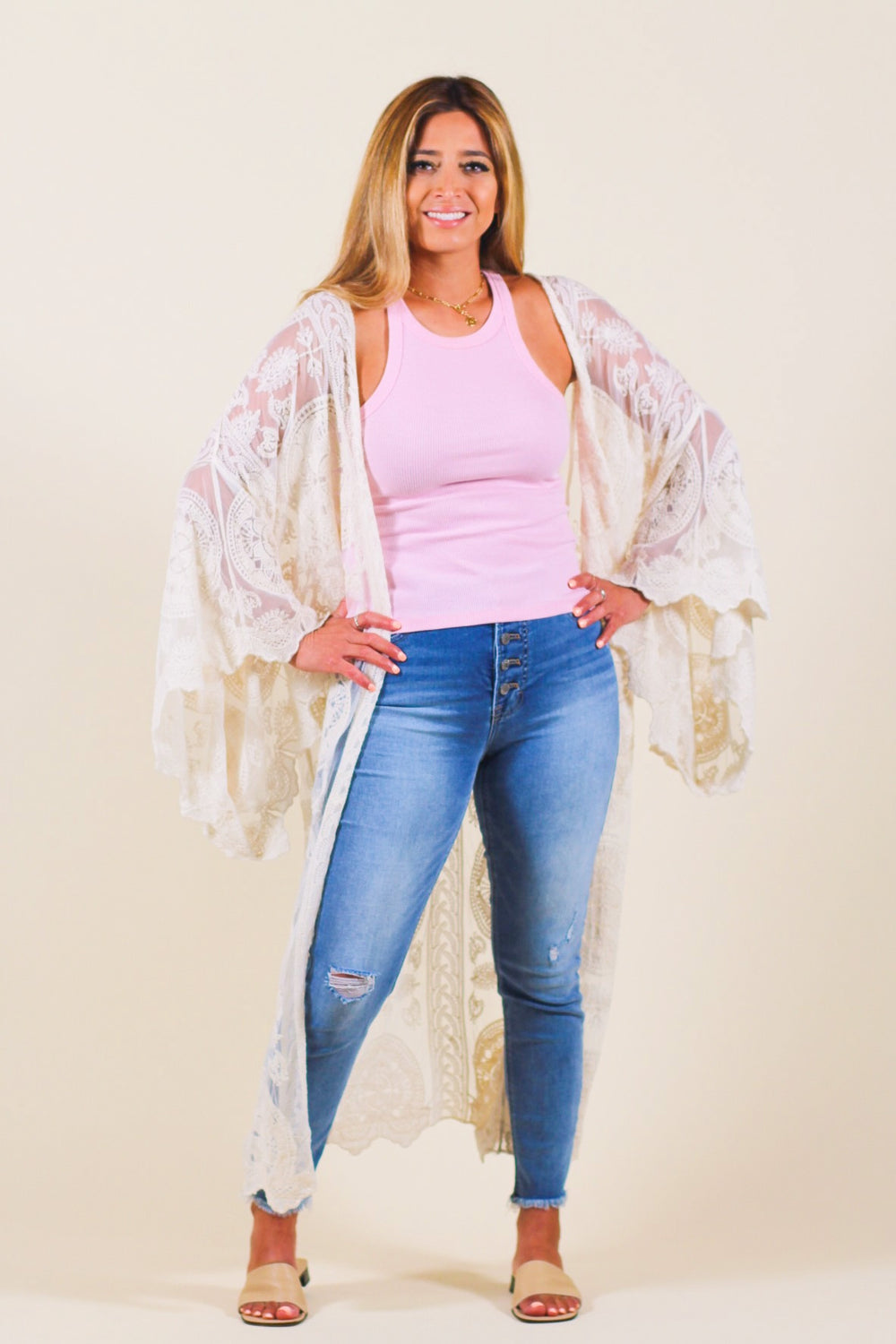 Lace Long Kimono – Penelope The Label